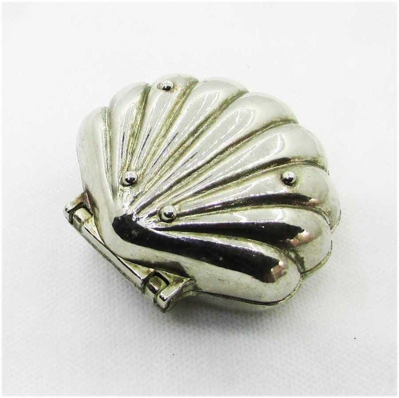 Vintage Rare Sea Shell Metal Jewelry Box, Jewelry Box, Jewelry Box ...