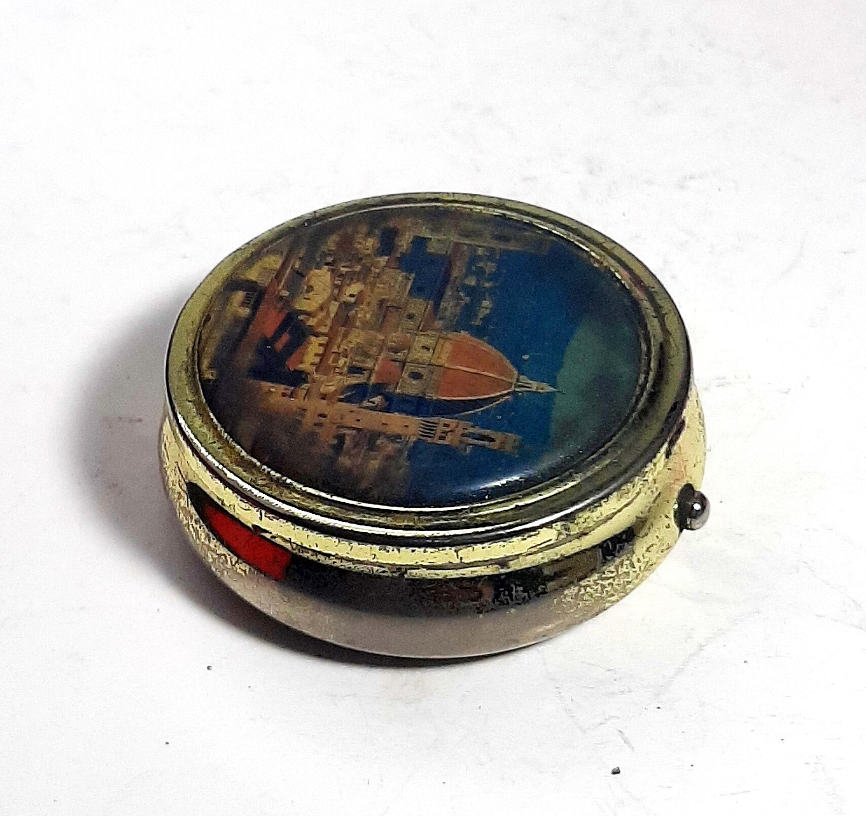 Oval Pill Box, Vintage, Gold Pill Box, New Vintage Pill Box, Collection ...