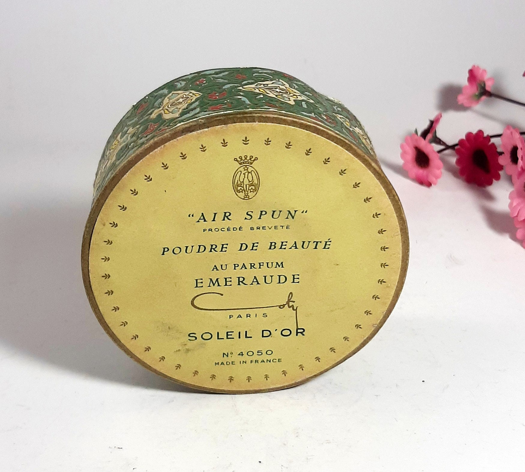 Vintage Box French Cardboard Storage Vintage Antique Small Round Art ...