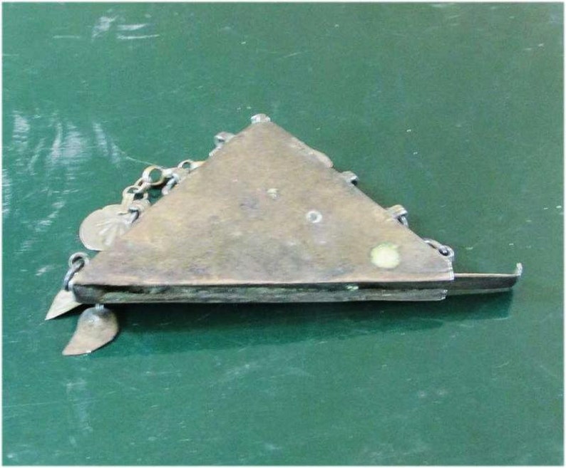 Ottoman Turkish Antique Alpaca Triangle Amulet Necklace - Etsy