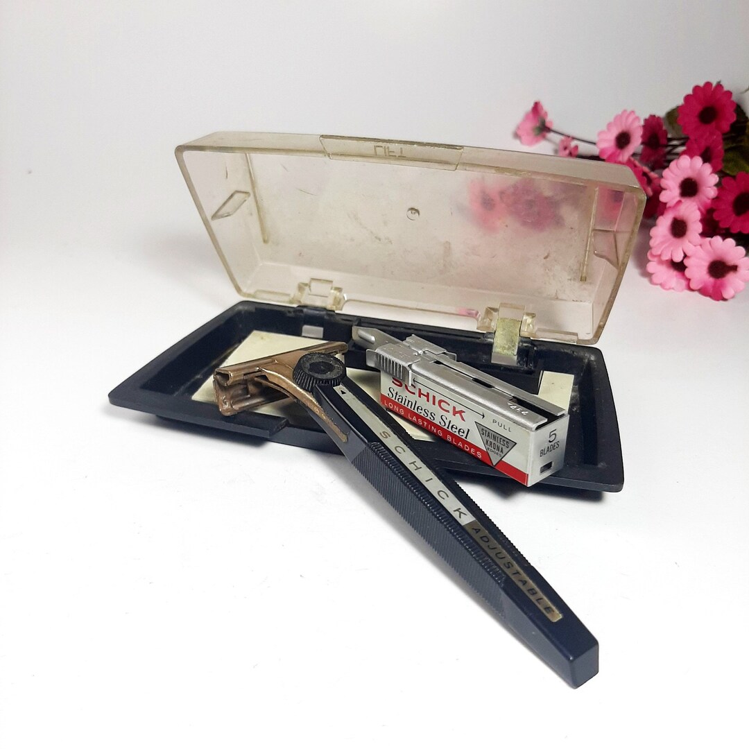 Vintage Safety Kit Razor and Stainless Blades, SCHICK Brand, Shaver ...