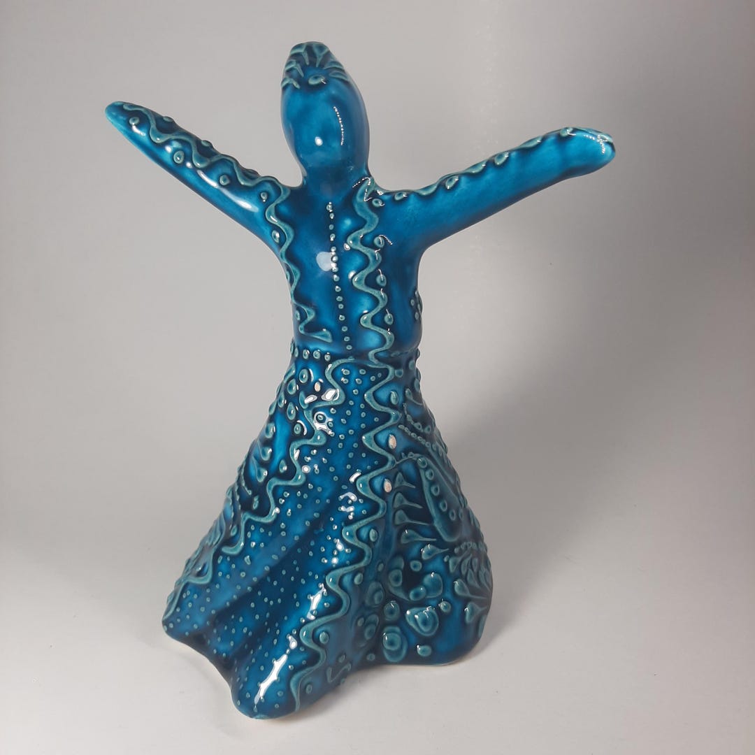 Vintage Whirling Dervish Figurines Turkish Ceramic, Dancer Dervish ...
