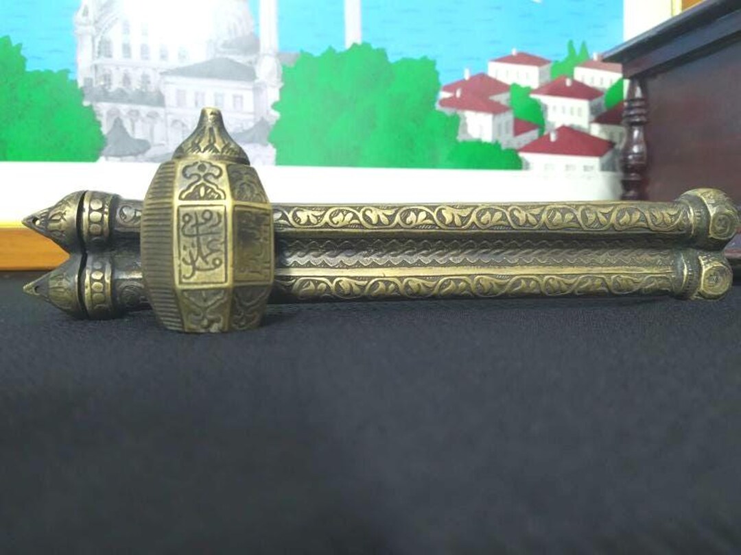 Antique Style Brass Pen and Ink Box – Handmade Calligraphy Desk ...