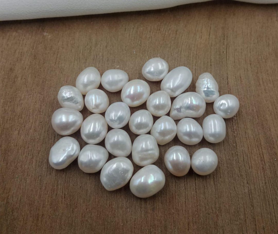Natural Freshwater Uneven Shape Loose Pearl - White Color Pearl AAA ...