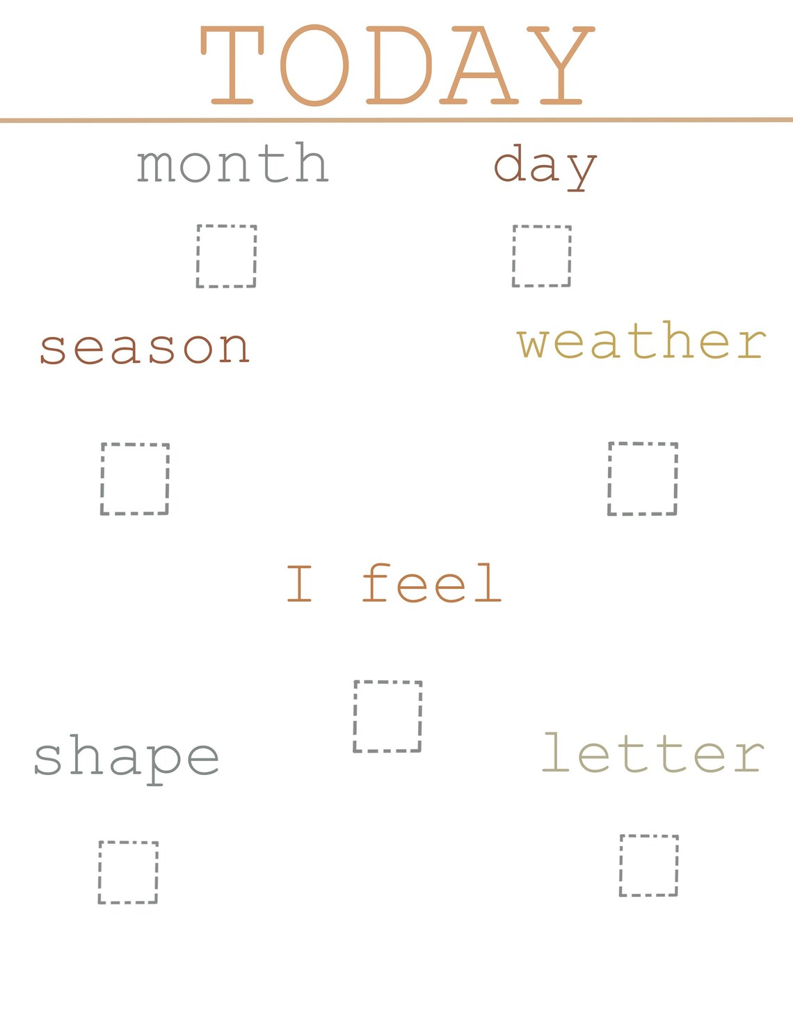 All About Today Chart - Etsy