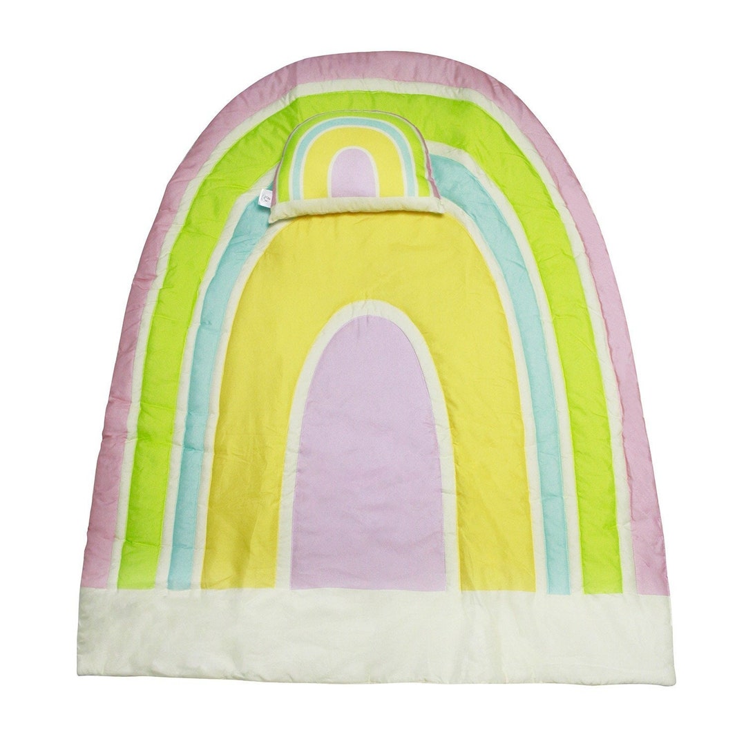 Limited Edition Rainbow Play Mat & Pillow, Gender Neutral Nursery Decor ...