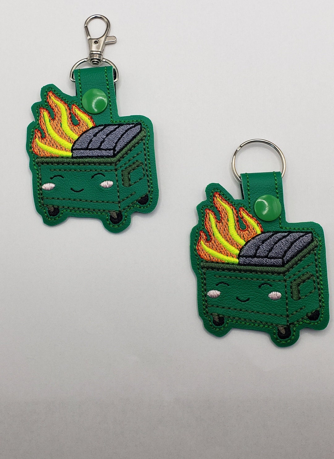 Dumpster Fire Key Chain Key Fob Luggage Tag - Etsy
