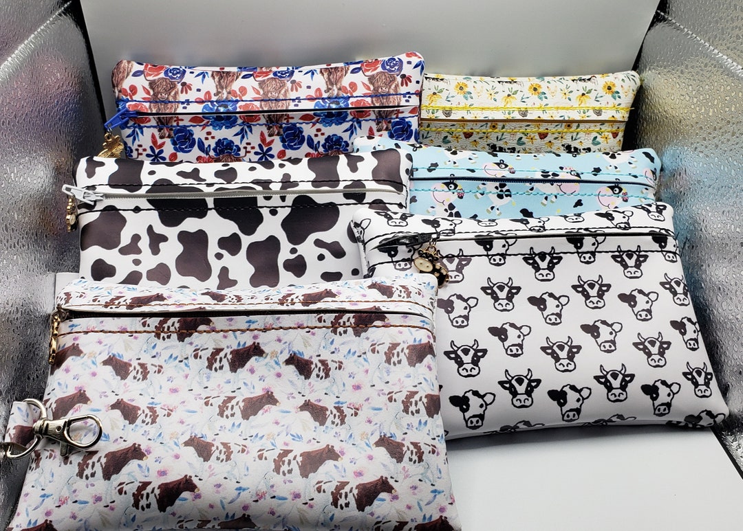 Cow Print, Long Horn, Highland Wristlet Purse Pouch for Cow Lover - Etsy