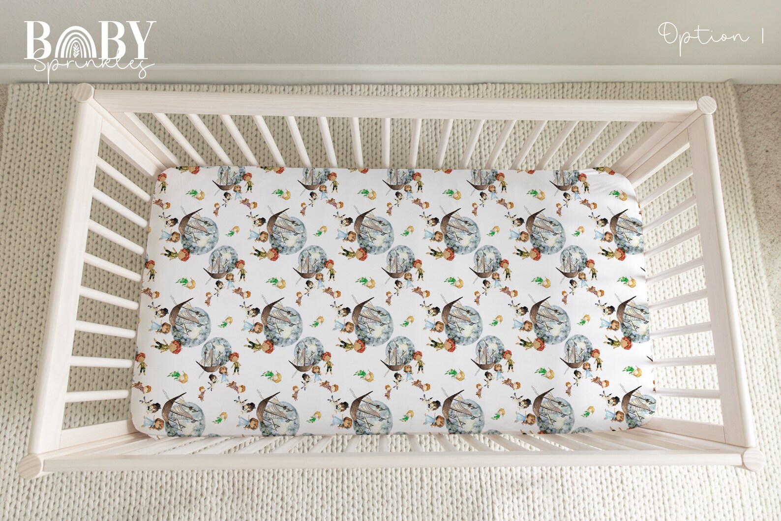 PETER PAN Crib Bedding Set, Neverland Baby Crib Bedding, Peter Pan ...