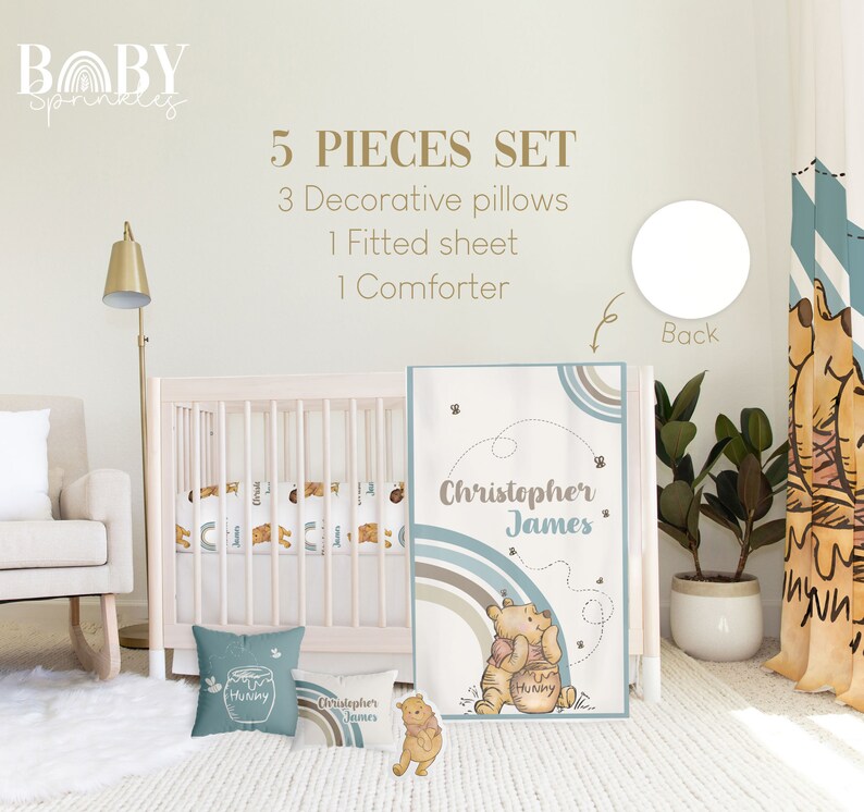 WINNIE THE POOH Baby Crib Bedding Set Pooh Baby Crib Bedding - Etsy