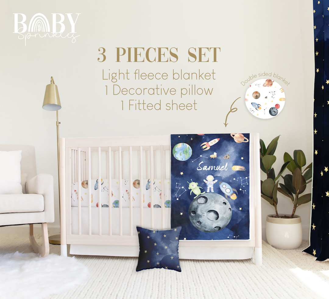 ASTRONAUT BOY Crib Bedding Set, Space Baby Crib Bedding, Astronaut Baby ...
