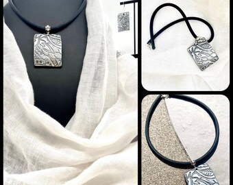 Rubber Necklace Recycled Jewellery Contemporary Jewelry Gift for Her ...