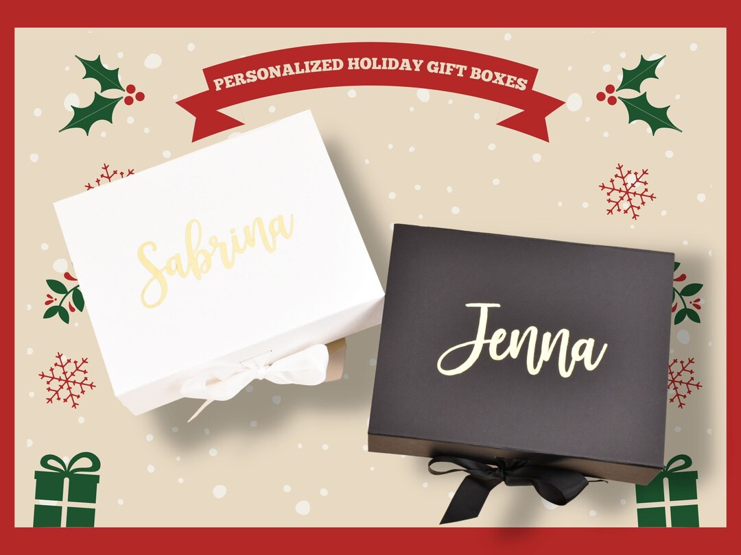 Personalized Holiday Gift Box Only Happy Holiday Gift Boxes Custom ...