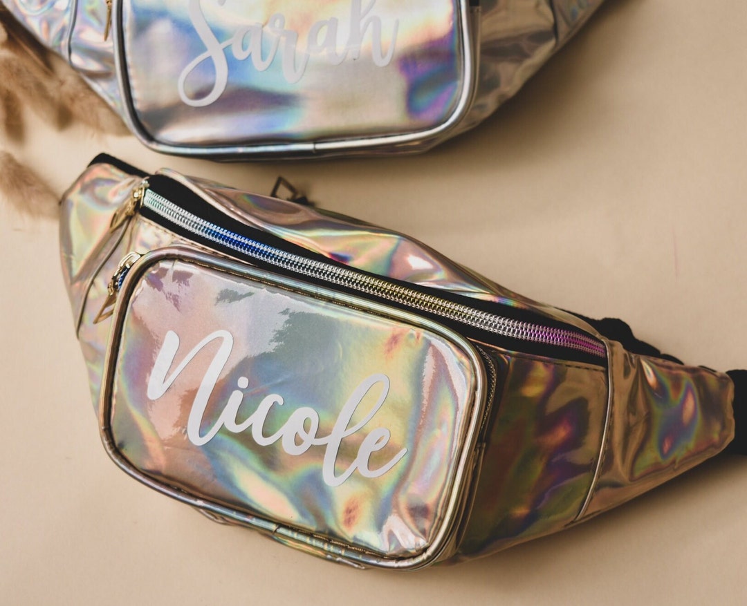 Personalized Fanny Pack Bachelorette - Bridesmaid Fanny Pack - Metallic ...