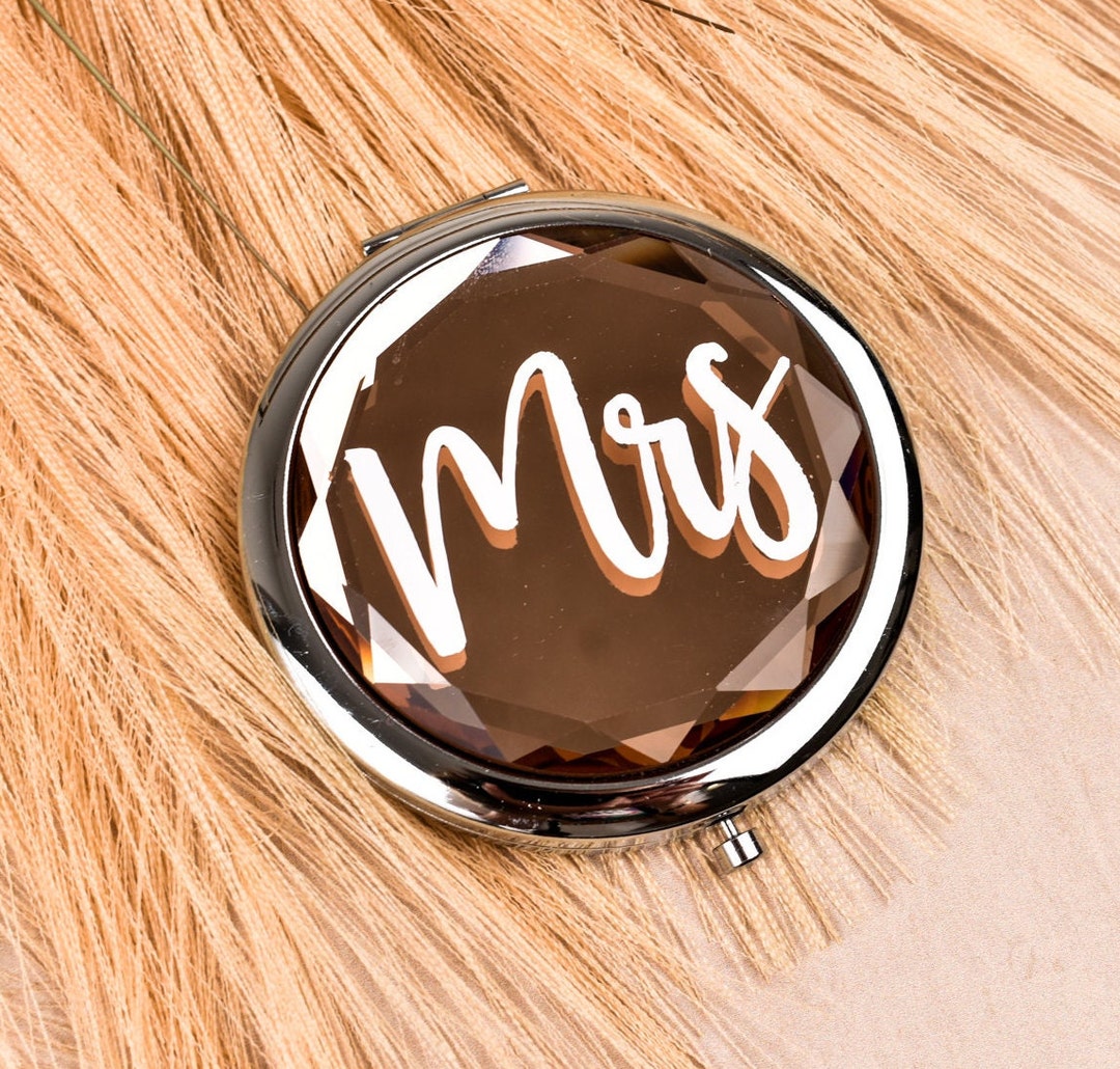 Bride Mirror Compacts - Mrs. Gifts Gem Compact Mirrors - Bridal Shower ...