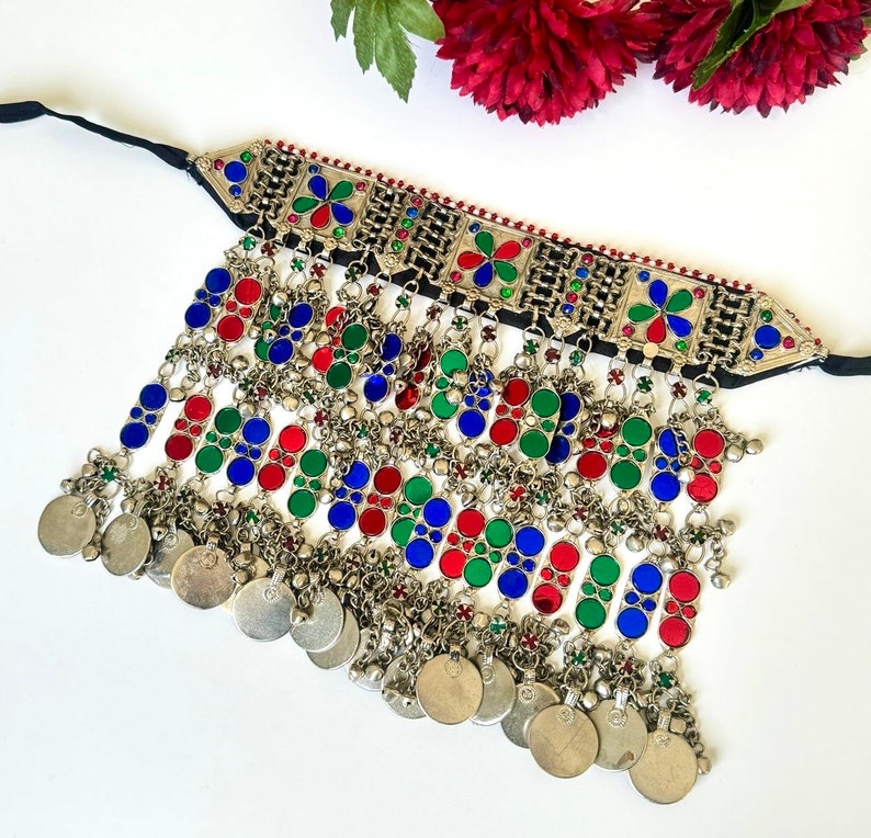 Afghan 3 Piece Double Layer Vintage Jewellery Set, Chocker Necklace ...