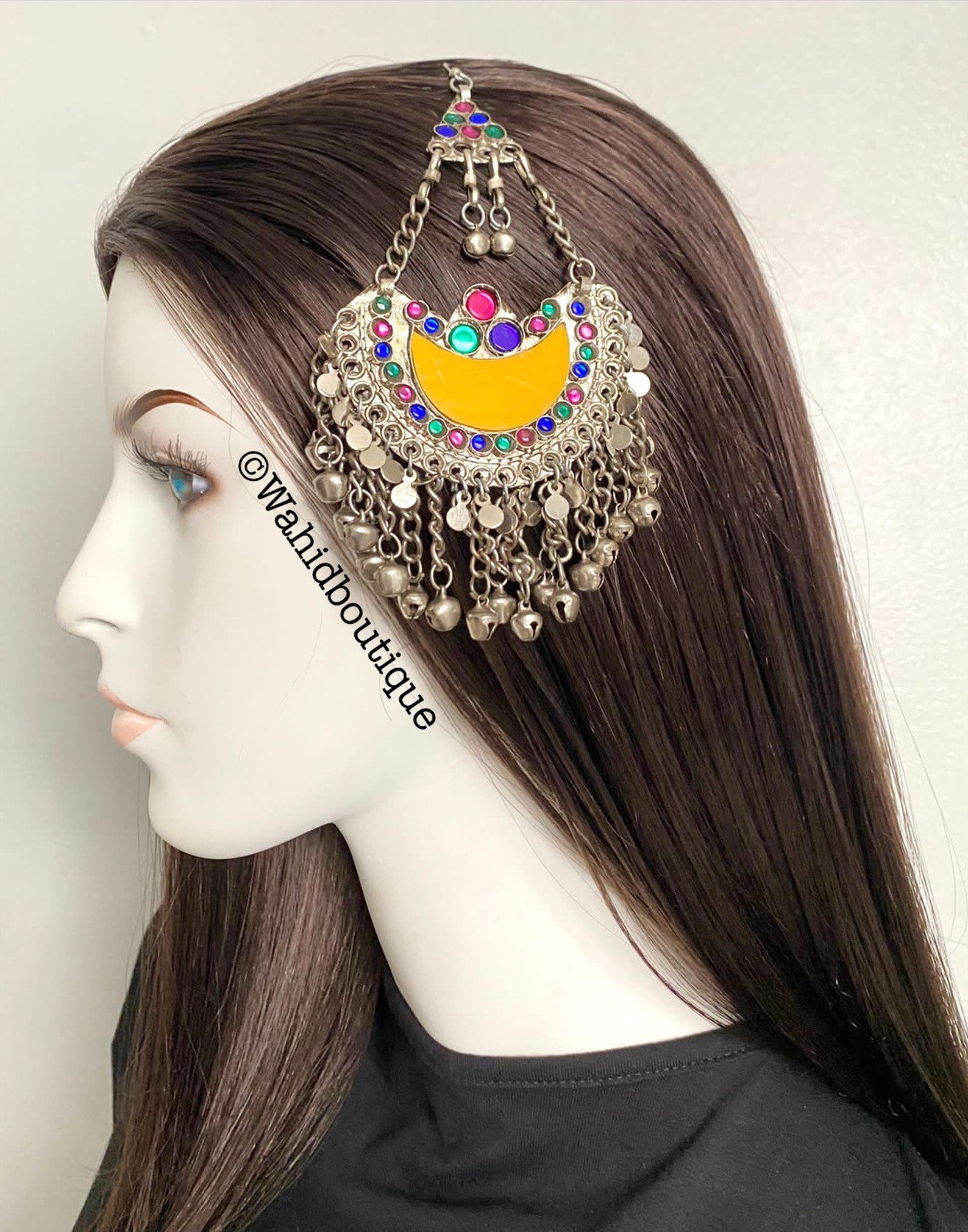Afghan Tikka Headpiece, Bohemian Jewelry, Single Color Fashion - Etsy