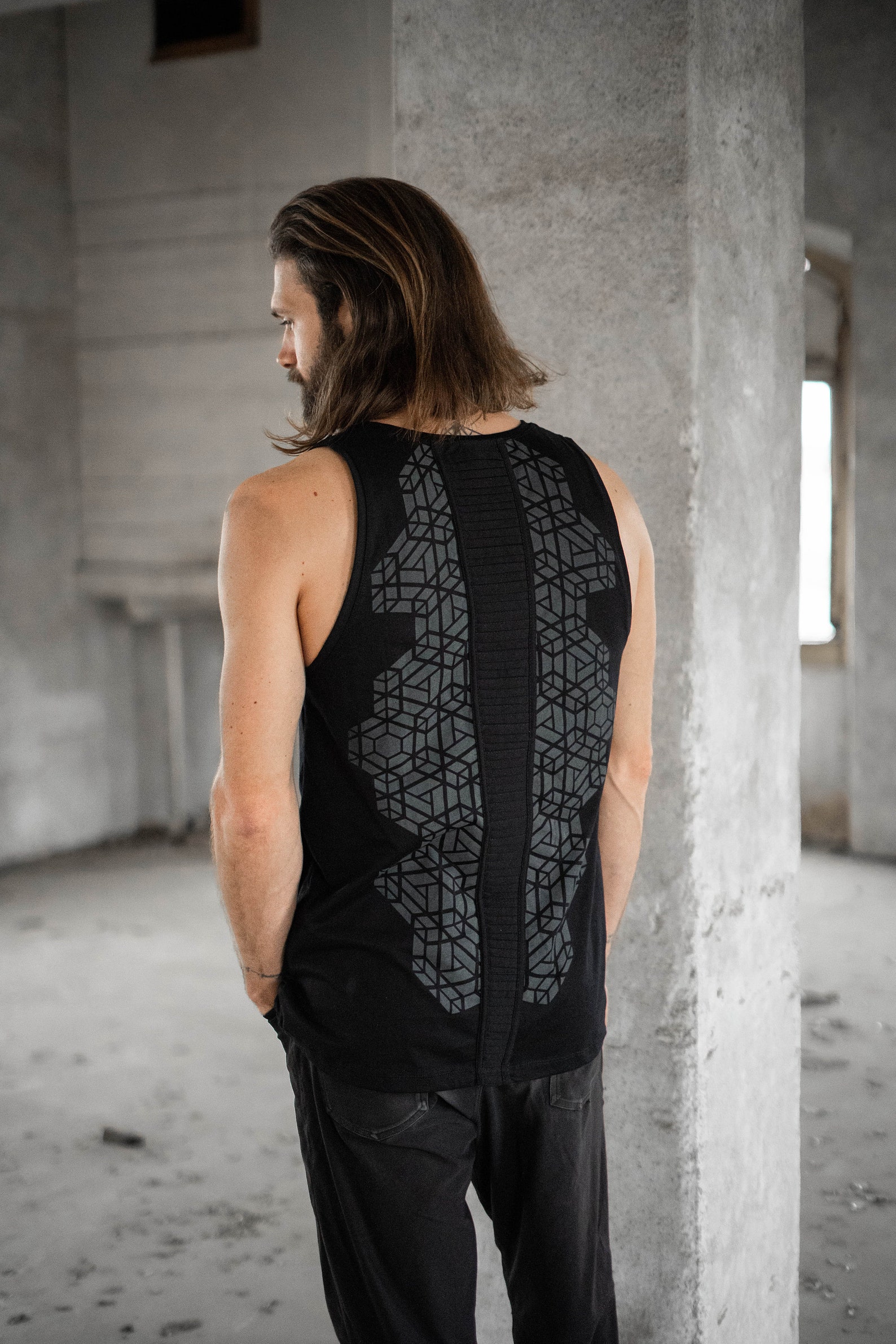 Black Singlet for Men - Alternative Tank Top - Festival Clothing ...
