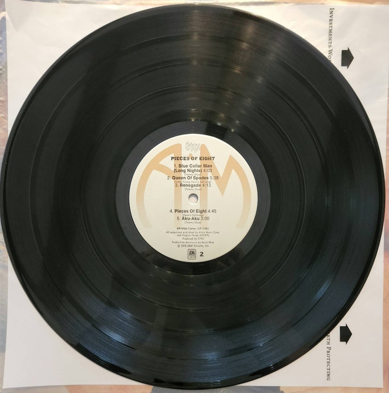 Styx Pieces of Eight LP Out of Print C1978 A Beautiful - Etsy