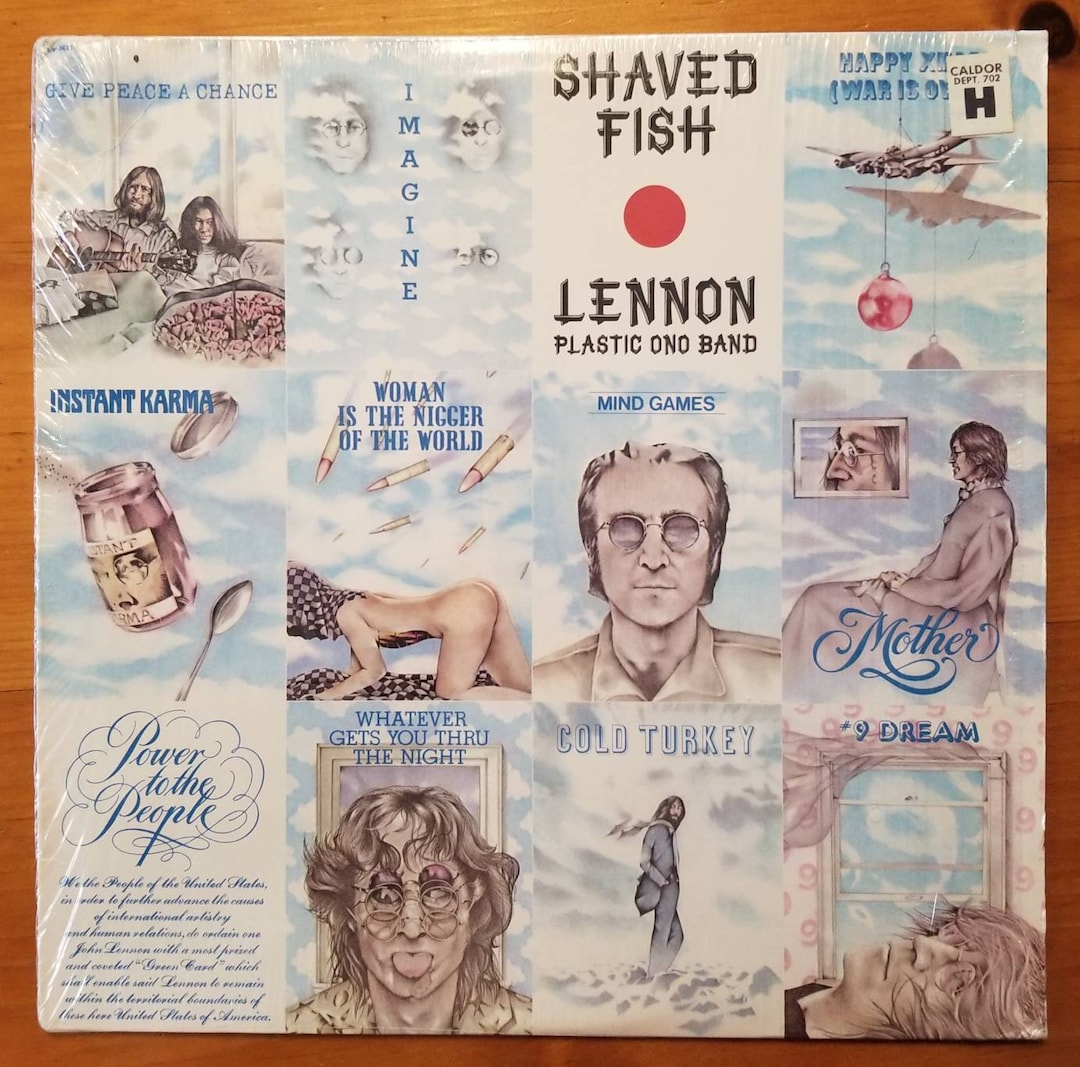John Lennon Shaved Fish C1975 John Sings His Greatest Hits Capitol ...