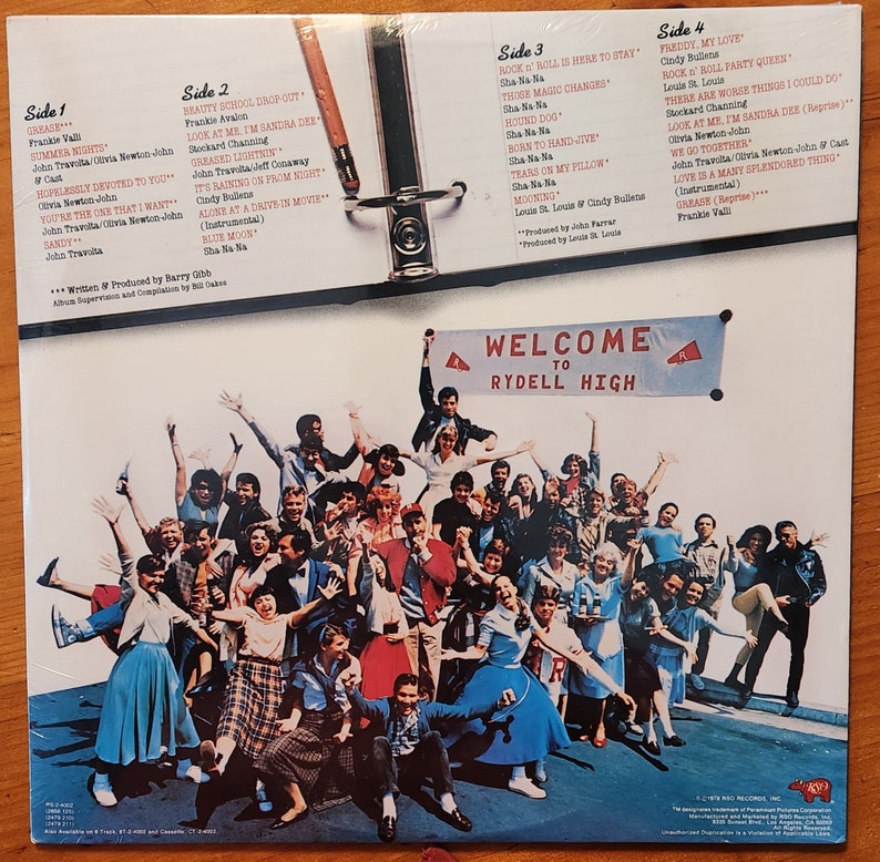 Grease/john Travolta/olivia Newton John/lp/c1978 Rs-2-4002/this is ...