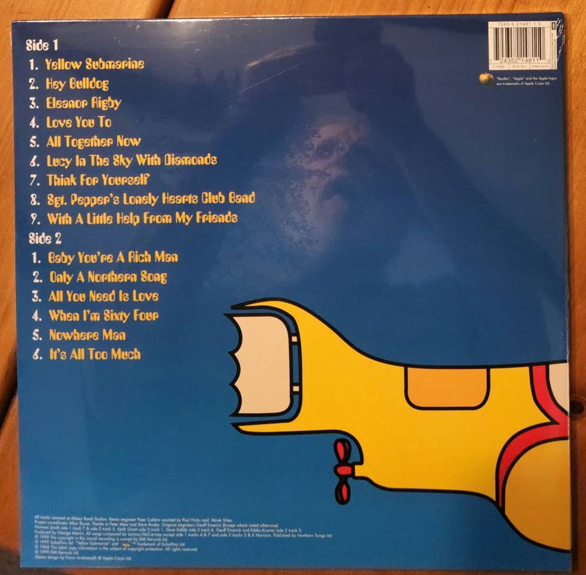 The Beatles Yellow Submarine Movie Soundtrack C1999 Apple Records ...