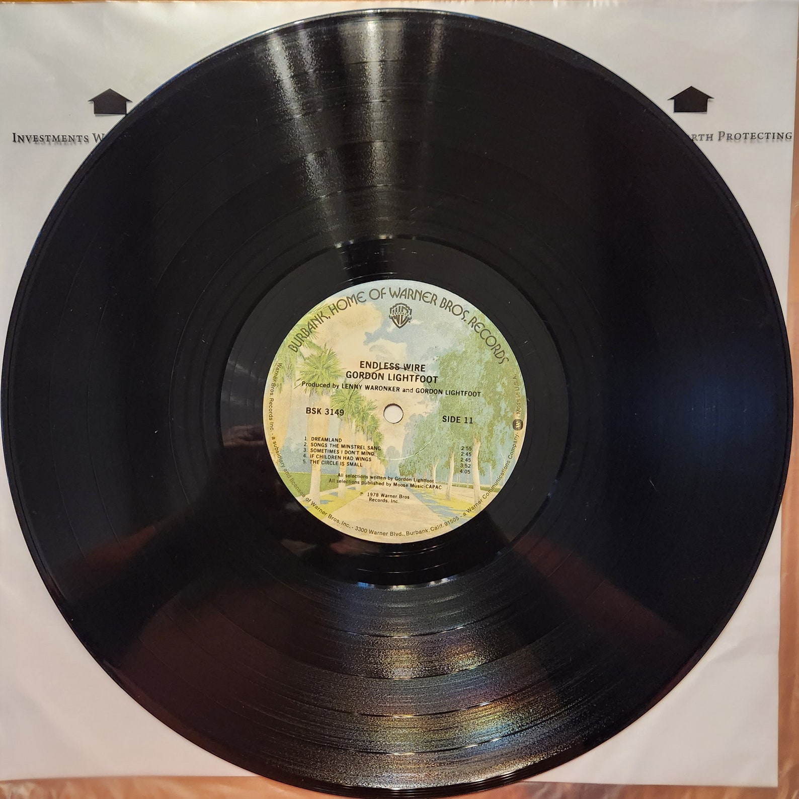 Gordon Lightfoot/endless Wire/warner Bros Records/bsk 3149/c1978/first ...
