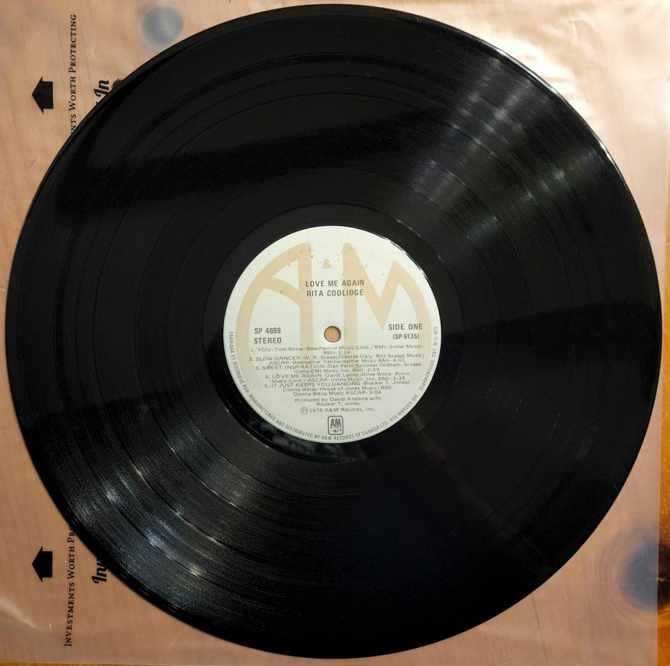 Rita Coolidge Love Me Again A and M Records SP 4699 C1978 Original Copy Gatefold Copy Very ...