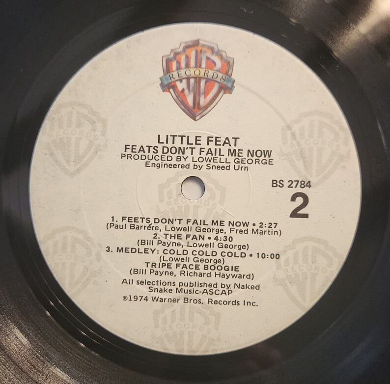 Little Feet/feels Don't Fail Me Now/warner Bros Records/bs-2784 ...