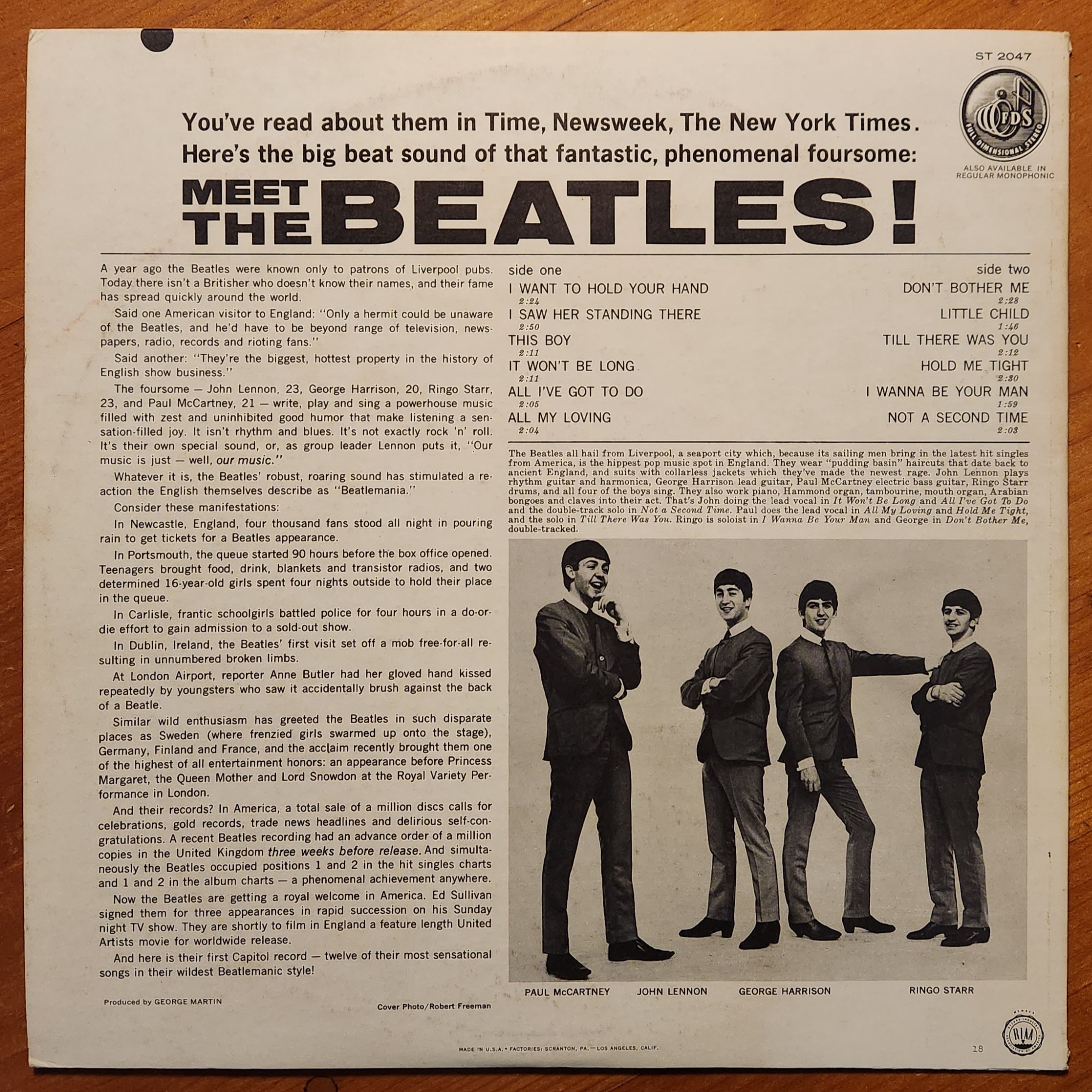 The Beatles/meet the Beatles/first Original Capitol/apple Lp to Be ...