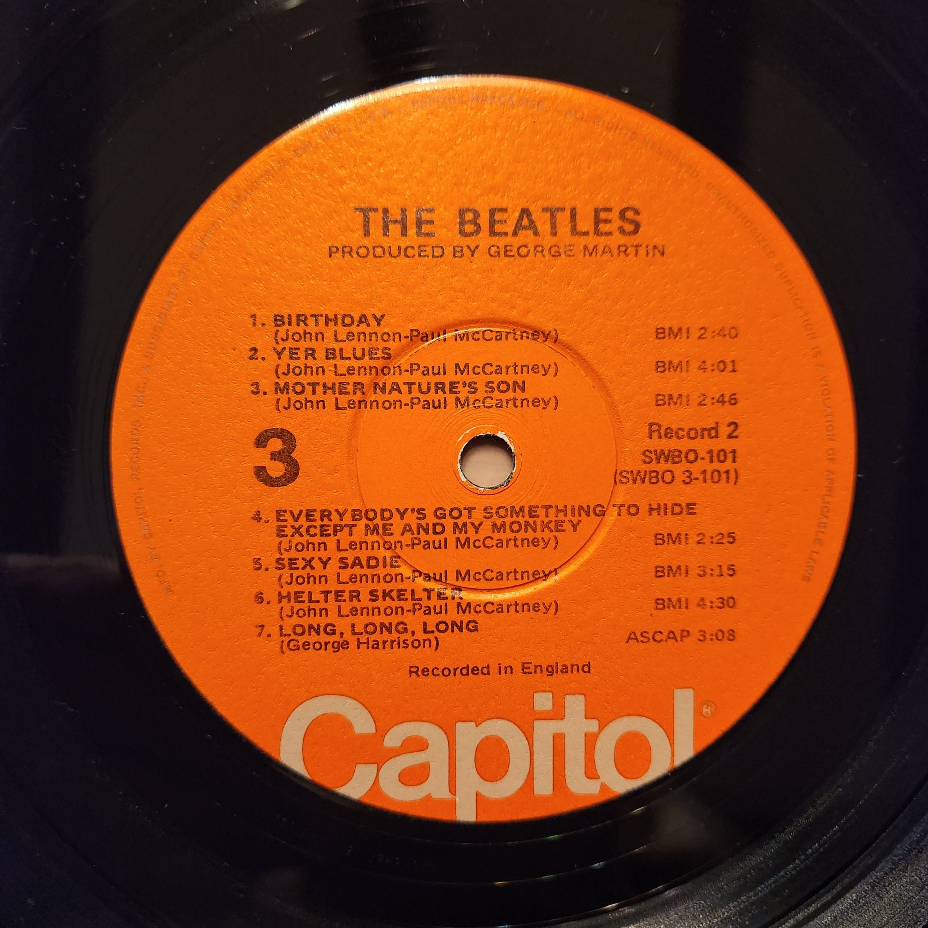 The Beatles White Album Capitol Records Rare Lp and Long Out - Etsy