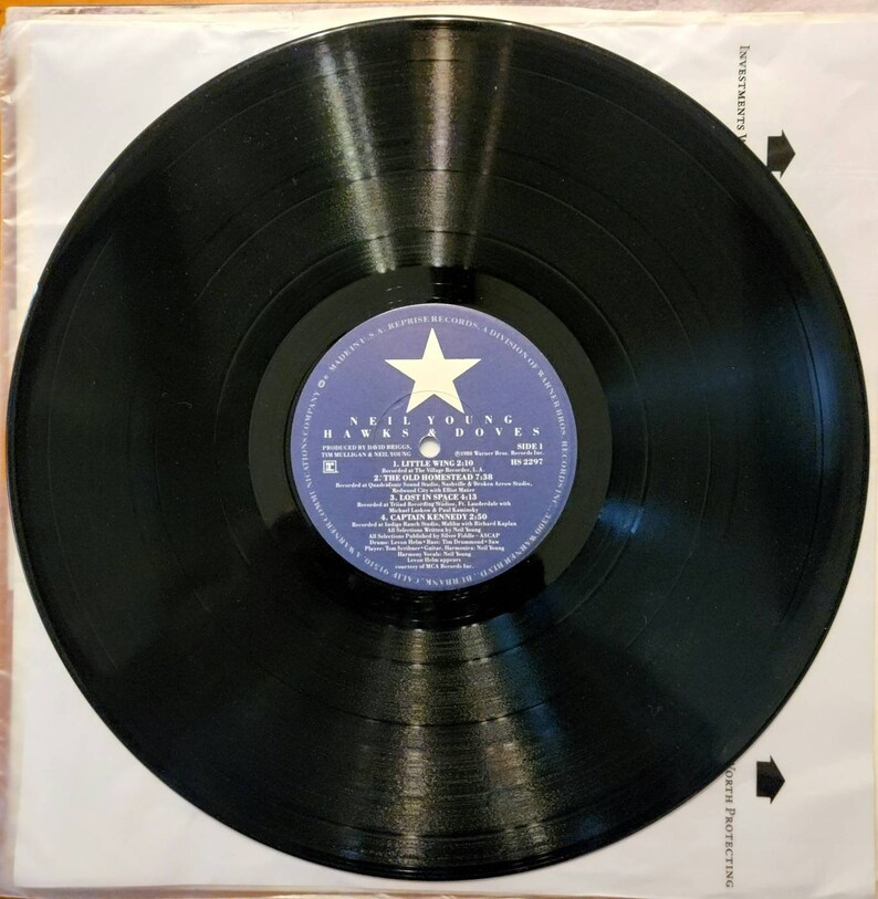 Neil Young Hawks and Doves Lp Amazing Condition Reprise Records HS 2279 ...