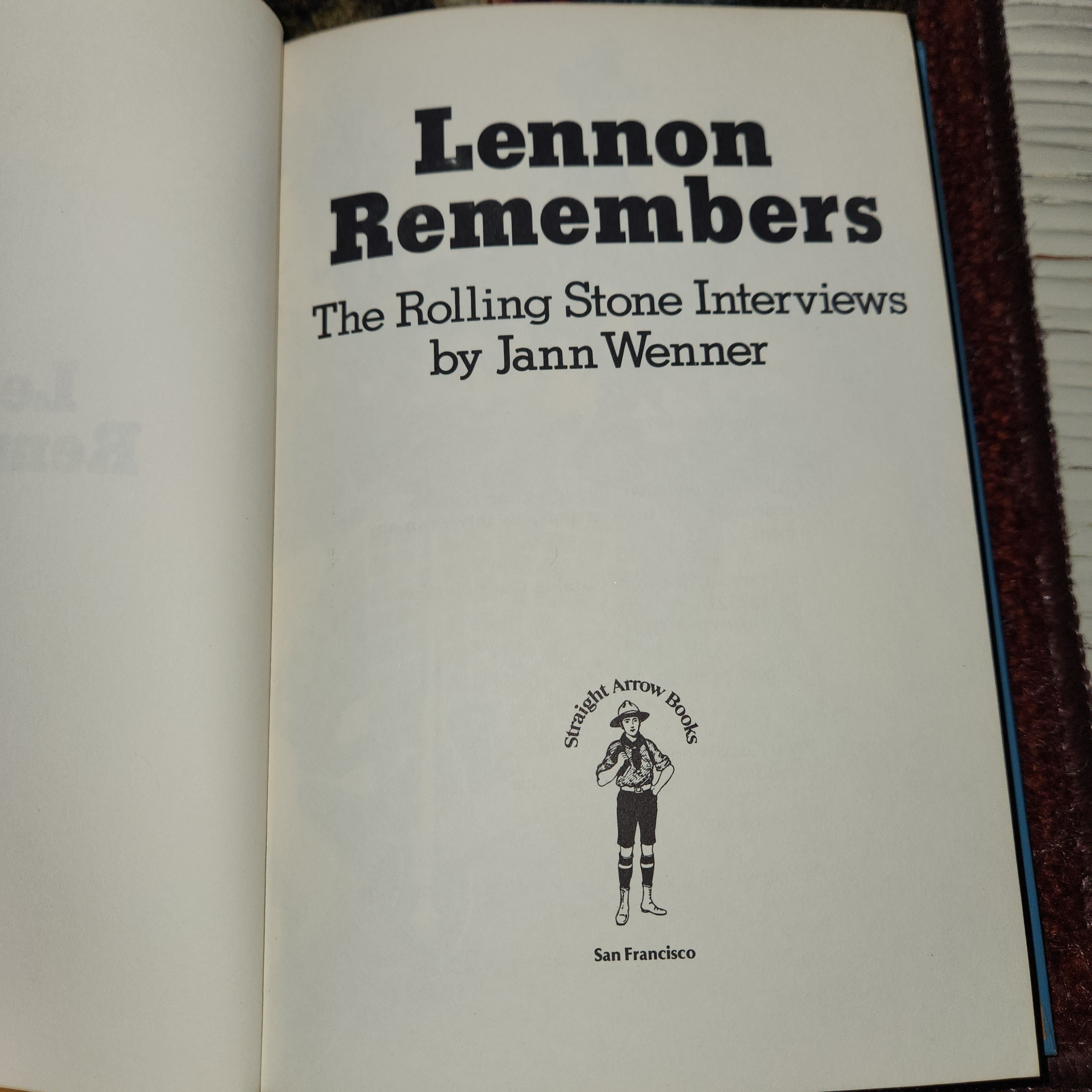 John Lennon/lennon Remembers/the Rolling Stone Interviews/first Edition ...