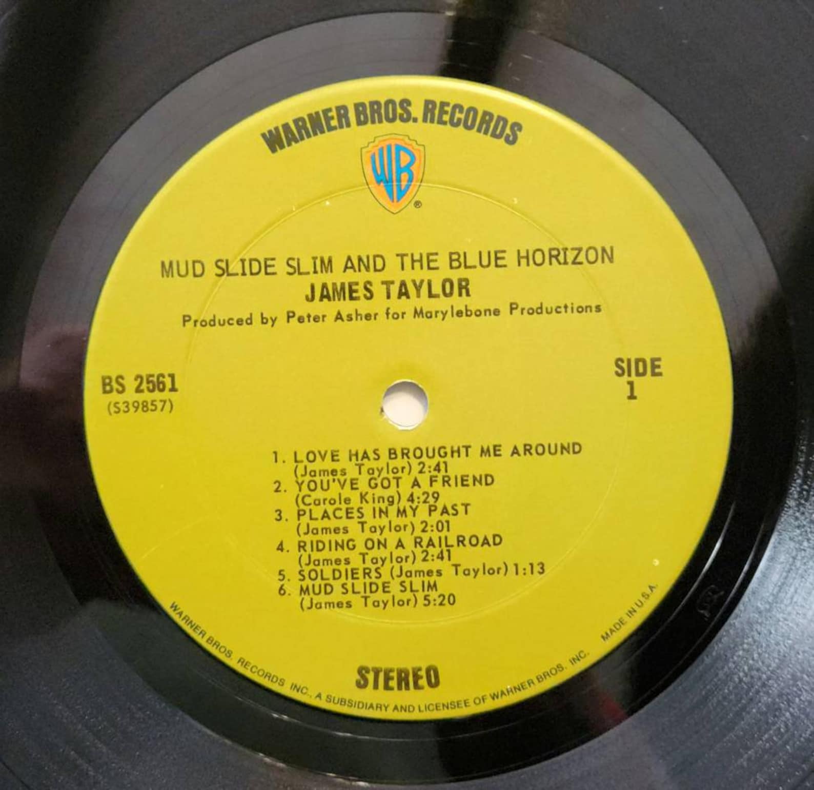 James Taylor Mud Slide Slim Lp C1975 A and M Records SP-4519 Excellant ...