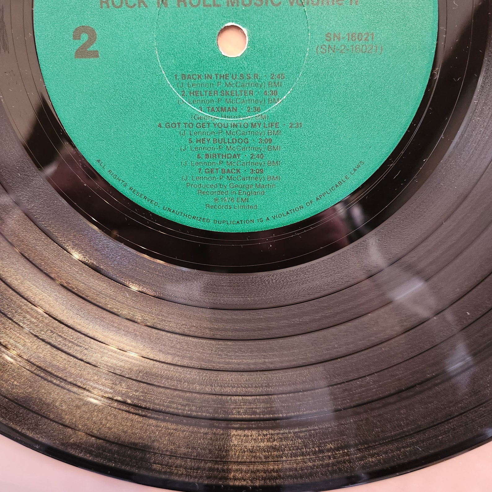 The Beatles Rock N Roll Volume 2 Original Green Capitol Label SN 16021 ...