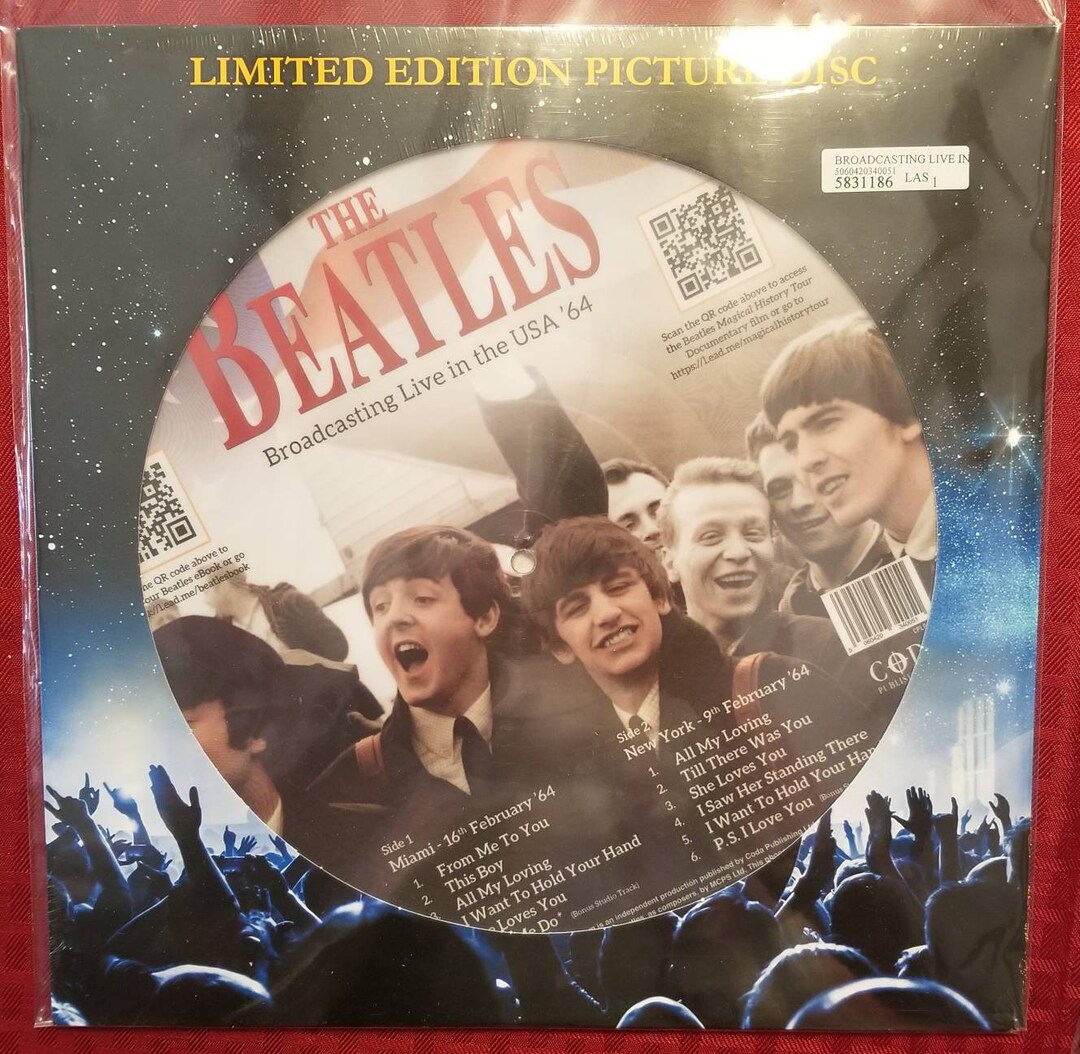 The Beatles Picture Disc Limited and Numbered Edition Miami and New ...