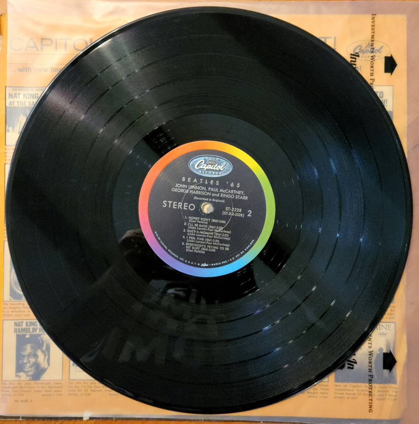 The Beatles Beatles65 LP C1965 Capitol ST 2228 Original Copy Capitol ...