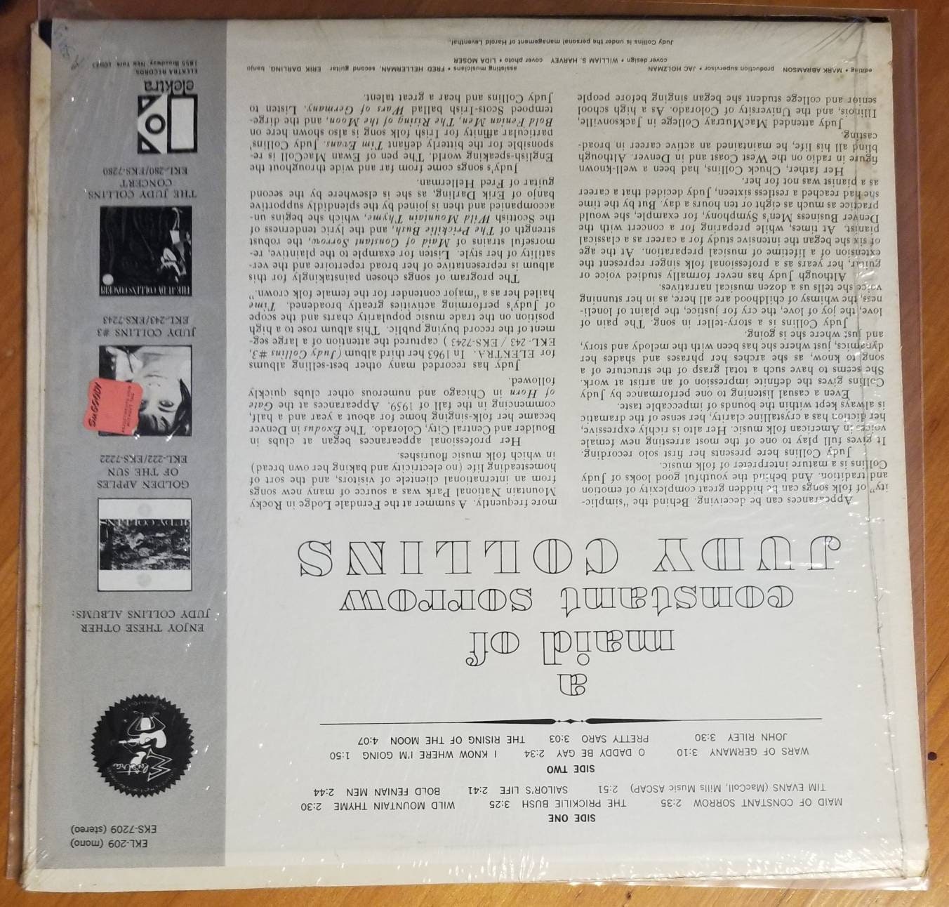 Judy Collins A Maid of Constant Sorrow C1969 Rare Lp Excellent Vinyl ...