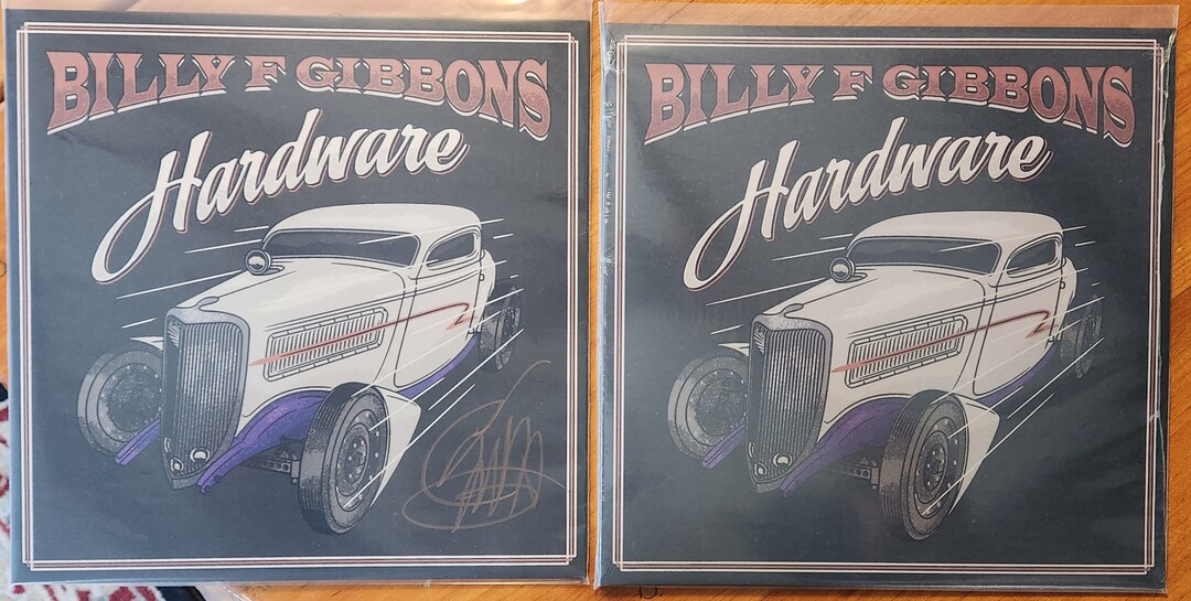 Billy Gibbons Solo Album Hand Signed Zz Top Hardware Lp C2021 Cre01560