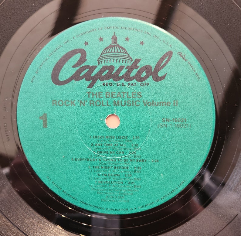 The Beatles Rock N Roll Volume 2 Original Green Capitol Label SN 16021 ...