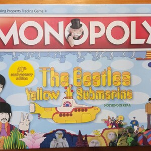 The Beatles Monopoly Yellow Submarine 50th Anniversary Edition - Etsy