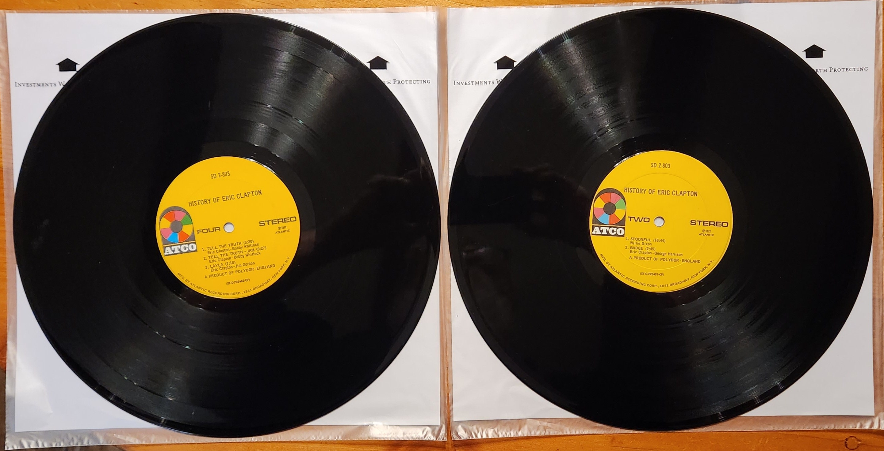 Eric Clapton History of Eric Clapton Lp Original Atco Records SD-2-803 ...