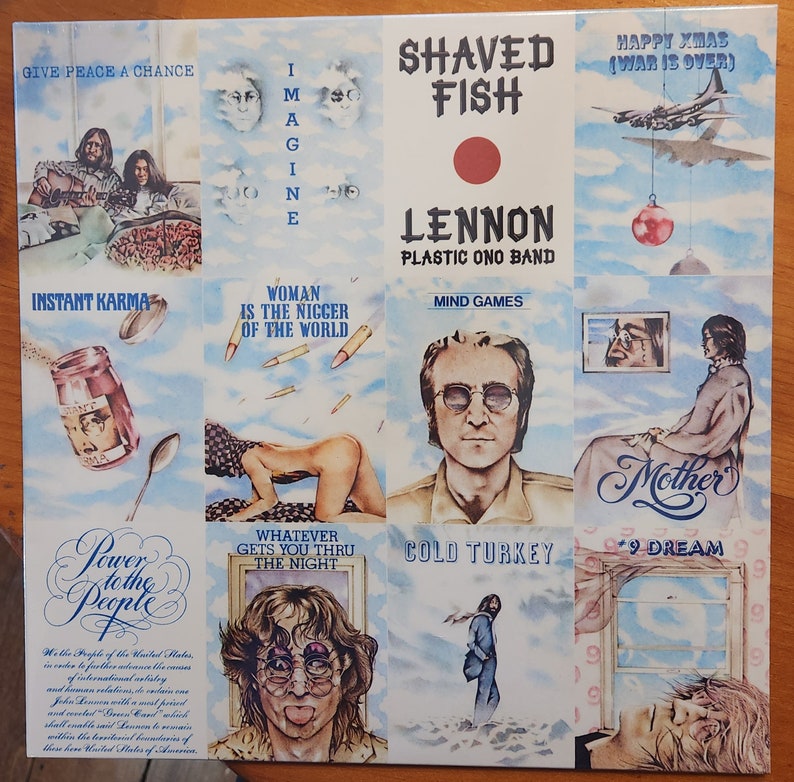 John Lennon Shaved Fish C1975/2014 John Sings His Greatest Hits Apple ...