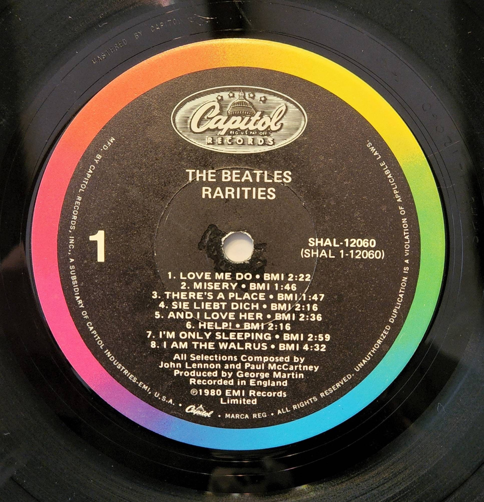 The Beatles the Beatles Rarities LP C1980 Capito Records SMAL-12060 ...