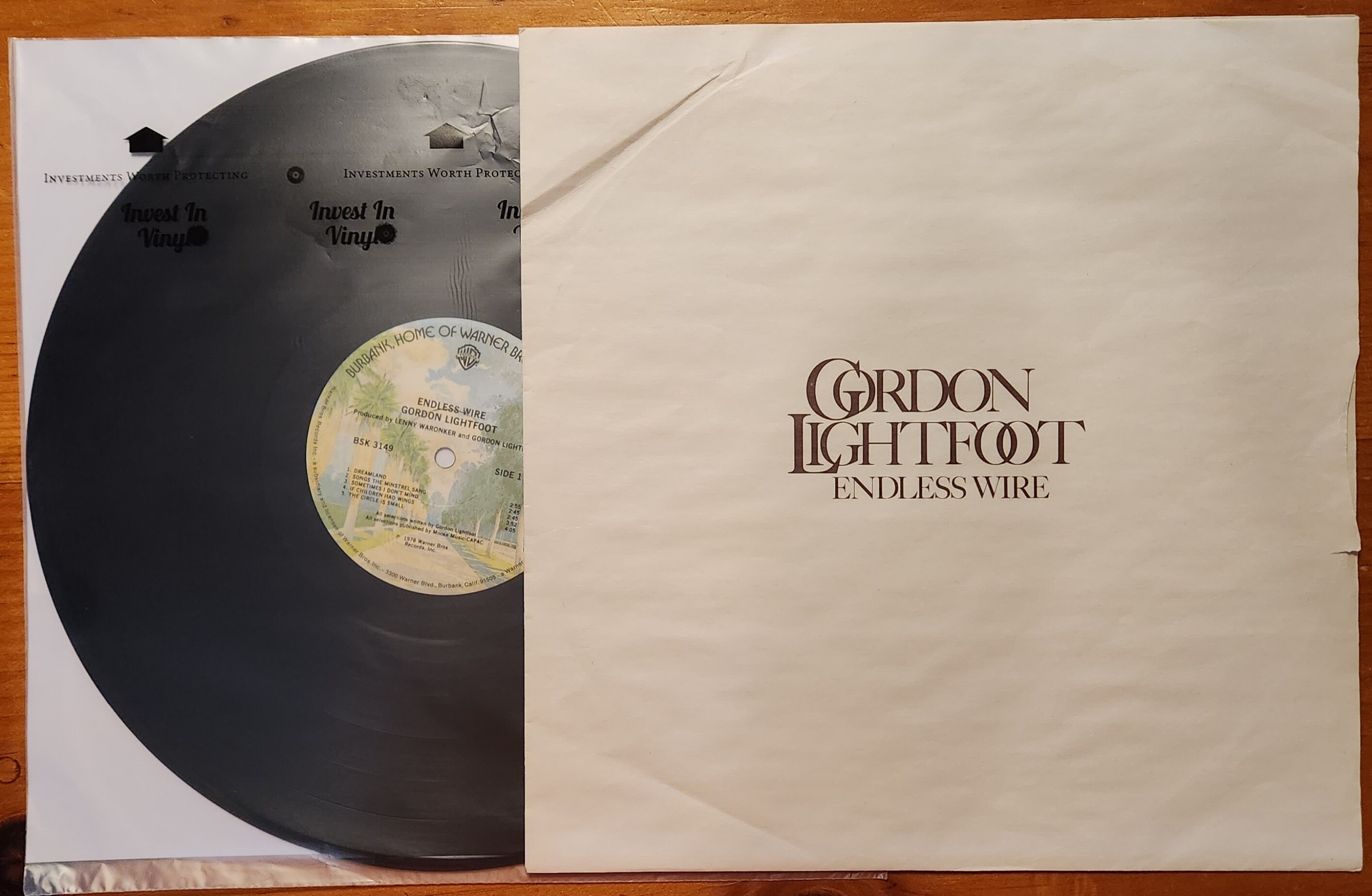 Gordon Lightfoot/endless Wire/warner Bros Records/bsk 3149/c1978/first ...