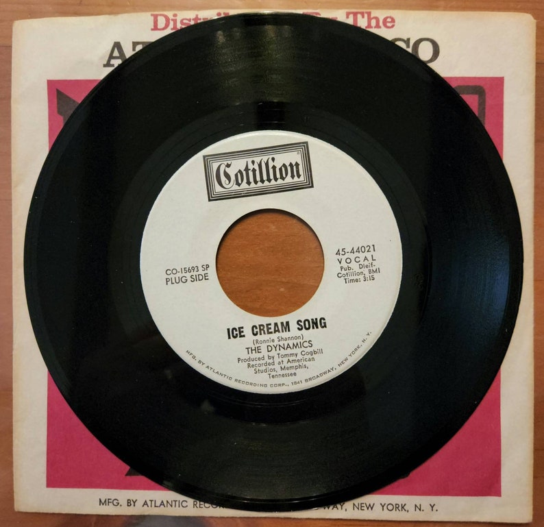 The Dynamics Ice Cream Song the Love That I Need Cotillion Records 45 ...