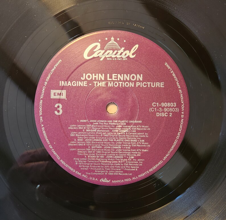 John Lennon/imagine/the Motion Picture Lp/c1988/john at His Best ...