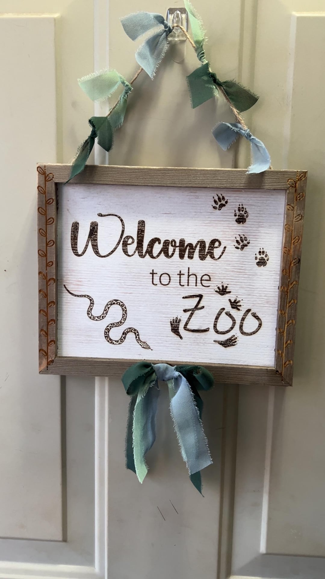 Customized Critter Sign/personalized Door Hanger/custom Critter Room ...