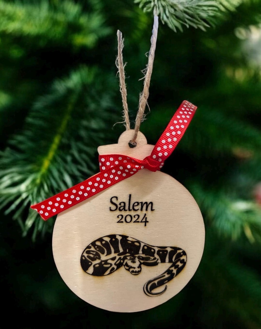 Custom Ball Python Ornament/personalized Python Christmas Ornament ...