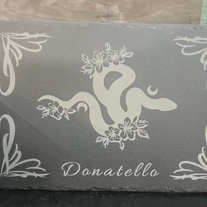 Custom Reptile Basking Slate/custom Snake Basking Slate/custom Memorial ...